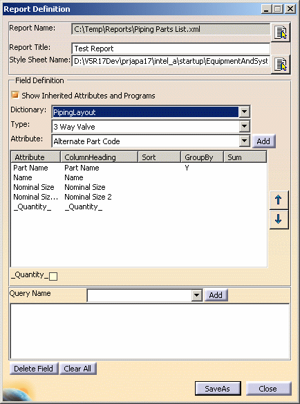 Defining The Report Format